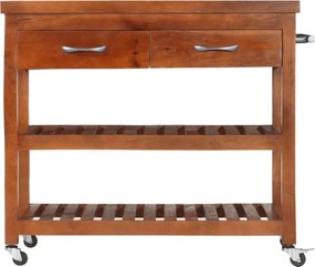 Kuchyňský vozík 100 x 48 x 89 cm masivní akáciové dřevo 282753