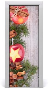 Samolepící fototapeta na dveře Sváteční jablka 75x205 cm