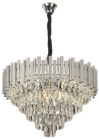 Toolight Závěsné LED osvětlení Crystal Modern D15 G051-CP 50CM chrom