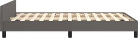 Rám postele s čelem šedý 120x200 cm umělá kůže 3125565