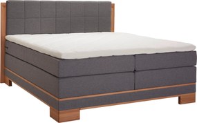 XXXLutz POSTEL BOXSPRING, 180/200 cm, šedá, barvy buku Linea Natura - Manželské postele - 001507002310