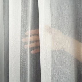 Voálová záclona s olůvkem bílá metráž Ervi DP 298