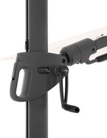 DERBY DX 280 x 280 cm – zahradní slunečník s boční nohou - Zboží s drobnou vadou (S332)