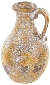 Pálená hlína Dekorativní váza 28 Oranžová Bílá FILIPPI Beliani