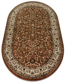 Oválný koberec ROYAL ADR 1745 hnědý Rozměr: 150x250 cm