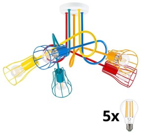 Přisazený lustr OXFORD 5xE27/15W/230V