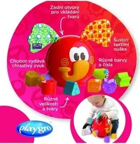 Playgro - Vkládací slon s tvary / od 6 měsíců
