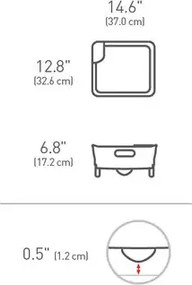Simplehuman Odkapávač na nádobí  – Compact / šedý plast