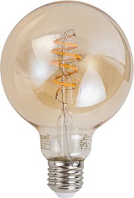 Sada 5 ks Chytré stmívatelné LED žárovky E27 G95 jantarové 4,9 W 320 lm 2500 K