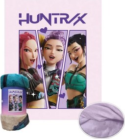 Dětská coral fleece deka KPop Demon Hunters - HUNTR/X - motiv Portraits - 130x160 cm