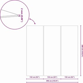 vidaXL Podložka pod bazén Černá 396 x 396 x 0,1 cm Netkaná tkanina [42009130]