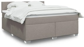 Box spring postel s matrací taupe 180x200 cm textil 3285964