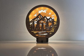 Li-Go "Hory les" lampa 20x22cm provedení povrchu: ořech