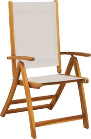 7dílný zahradní jídelní set masivní akáciové dřevo a textilen 3279290
