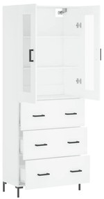 Skříň highboard bílá 69,5 x 34 x 180 cm kompozitní dřevo - Default Title