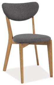 Jídelní židle ANDREA - šedá, dub