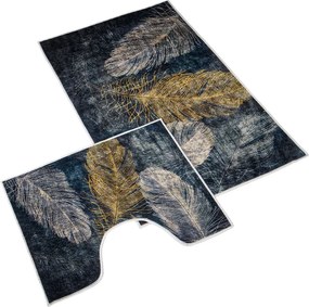 Bellatex 3D tisk  sada Šedá 60x100 cm, 60x50 cm (SADA)