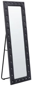 Sametové stojací zrcadlo 50 x 150 cm tmavošedé ANSOUIS Beliani