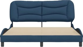 Rám postele bez matrace Hvar modrý 160 x 200 cm textil 3207785