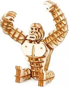RoboTime dřevěné 3D puzzle Gorila / od 8 let / 105 dílků / Obtížnost: