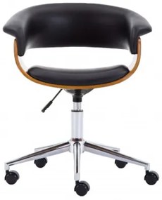 Kancelářská židle Coral - černá/ořech