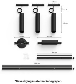 Philips - SADA 3x LED RGBW Stmívatelný lustr do lištového systému Hue LED/15,6W/230V
