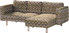 Potah na pohovku IKEA Norsborg 3-místná se šezlongem barva vícebarevná látka pletený vzor, vzorované
