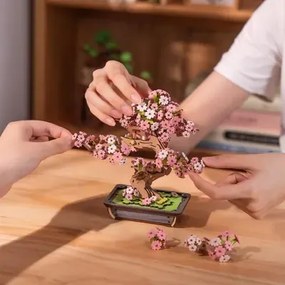 RoboTime 3D dřevěná skládačka Bonsaj sakura
