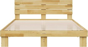Rám postele s čelem bez matrace 135x190 cm Dubový masiv 3315728