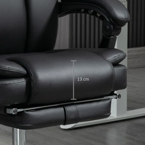 Kancelářská židle Vinsetto s vibrační masáží, ergonomická kancelářská židle s vyhříváním a funkcí polohování, výškově nastavitelná manažerská židle s…