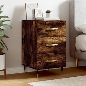 Noční stolek kouřový dub 40 x 40 x 66 cm kompozitní dřevo - Default Title