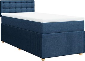 Box spring postel s matrací modrá 80x200 cm textil 3289603