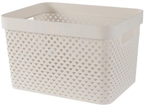 Béžový plastový úložný box 35,5x26x22 cm Pure – Curver
