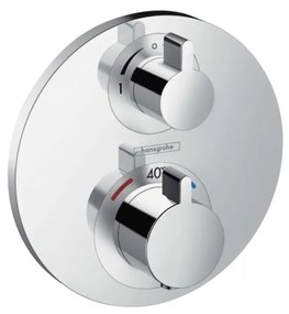 Hansgrohe Ecostat S - Termostatická baterie pod omítku pro 2 spotřebiče, chrom 15758000