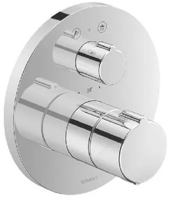 Duravit C.1 - Sprchová termostatická baterie pod omítku, pro 2 spotřebiče, chrom C14200014010