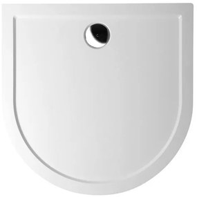Polysan ISA 90 sprchová vanička z litého mramoru, půlkruh 90x90cm, bílá - 50511