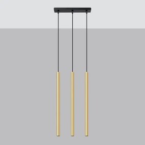 Závěsná lampa SOLLUX PASTELO 3L leštěné zlato G9 3x8W bez žárovky SL.1196