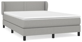 Box spring postel s matrací světle šedá 140 x 190 cm textil,  3126157