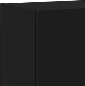 vidaXL 6dílná obývací stěna kompozitní dřevo [3216472] Barva: Černá
