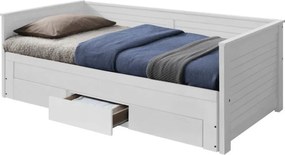 Rozkládací postel 90/180x200, bílá, GORETA Kondela 0000252396