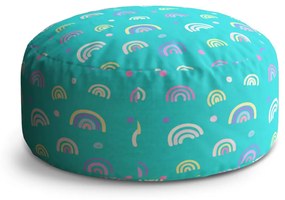 Sablio Taburet Circle Barevné duhy: 38x48 cm