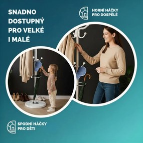 Stojanový věšák TENZY s mramorovým podstavcem, 37x173cm, černá Casaria