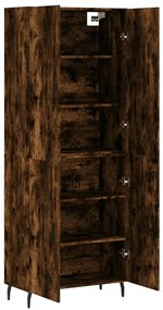 Skříň highboard kouřový dub 69,5 x 34 x 180 cm kompozitní dřevo,  3195696