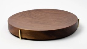 DVORO Luxusní dřevěný odkládací podnos Pau Natural solid ST walnut 27cm