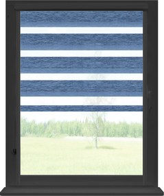 Dekodum Roleta den a noc v antracitové kazetě premium, barva látky Safír Šířka (cm): 93, Výška (cm): Standardní (do 150 cm), Strana mechanismu: Práva