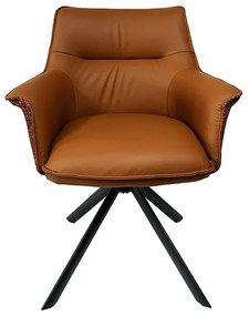 Designová otočná židle Kahikilani koňaková