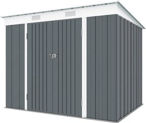 Riwall PRO RMSP 6x8 Anthracite - zahradní domek kovový 2,4 x 1,8 m s pultovou střechou antracit