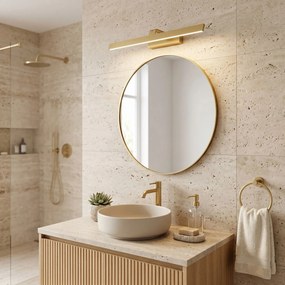 Toolight Rea, Koupelnové nástěnné LED svítidlo SWE008-1W 58cm BRUSH GOLD, OSW-20107