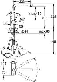 GROHE 31558GN0 - Dřezová baterie A zlatá