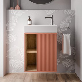 Koupelnová skříňka s umyvadlem BELDIVO 50 cm - dvířka vpravo - možnost volby barvy